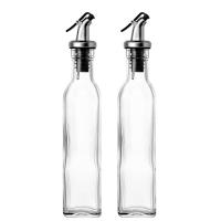 China 350ml 500ml Thickened Crystal Glass Bottles Olive Oil And Vinegar Dispenser Set for sale