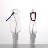 China 60ml 50ml Alcohol Keychain Spray Bottles Empty Heart Hook PET for sale