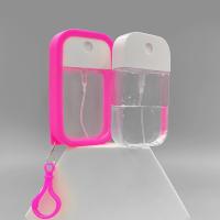 China Alcohol Disinfectant Card Type Spray Bottle Mini  Keychain PET 2cm Thick for sale