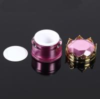 China Recyclable Empty Eyeshadow Plastic Cosmetic Containers 15g Acrylic Crown Jar for sale