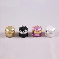 China Recyclable Empty Eyeshadow Plastic Cosmetic Containers 15g Acrylic Crown Jar for sale