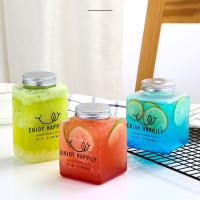 China ISO14001 500ml Square Plastic Beverage Bottles Bubble Tea And Soda for sale
