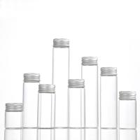 China Mini Wishing Crystal Glass Bottles Cylindrical 30ml To 150ml With Screw Cap for sale