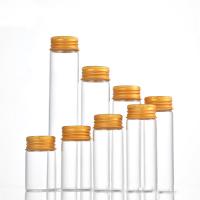 China Mini Wishing Crystal Glass Bottles Cylindrical 30ml To 150ml With Screw Cap for sale