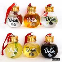 China ODM Decorative  Plastic Beverage Bottles 1.7oz Ball Shaped Plastic Bottles for sale