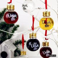 China ODM Decorative  Plastic Beverage Bottles 1.7oz Ball Shaped Plastic Bottles for sale