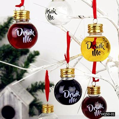 China ODM Decorative  Plastic Beverage Bottles 1.7oz Ball Shaped Plastic Bottles for sale