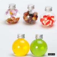 China ODM Decorative  Plastic Beverage Bottles 1.7oz Ball Shaped Plastic Bottles for sale