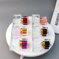 China Anodized Pump 30ml Perfume Glass Bottle SGS Square Luxury Cosmetic Containers for sale