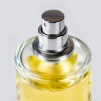 China Magnet Cap Scent Glass Cosmetic Containers Perfume Glass Bottle 50ml Crimp Seal for sale
