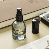 China 10ML Glass Round Perfume Spray Bottle In Stock Supply Large Cylinder Glass Cosmetic Containers for sale