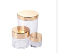 China Round Acrylic Luxury Double Wall Cosmetic Jar 50g To 200g Antitear for sale