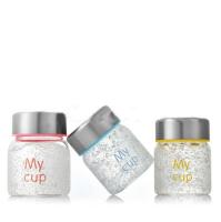 China QZH ISO9001 Bird Nest Custom Printed Glass Jars Transparent Personalised 60*80mm for sale