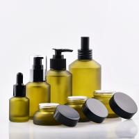 China 200ml Amber Glass Cosmetic Containers 7oz For Lotion Essential Oil for sale