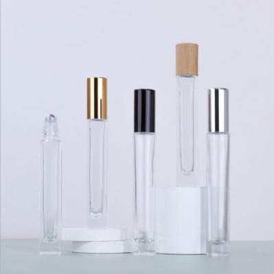 China 0.35oz Odorless Glass Cosmetic Containers Transparent Roller Bottle 1.8*13cm for sale