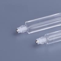 China 0.35oz Odorless Glass Cosmetic Containers Transparent Roller Bottle 1.8*13cm for sale