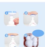 China Safety Odorless Flower Stamp Hand Soap Dispenser Pump 200ml PETG for sale