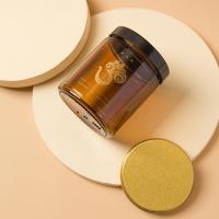 China Glass Cosmetic Containers 4oz 8oz 16oz Clear Amber Straight Side Glass Jar with lid for sale