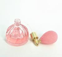 China Glass Consmetic containers 100ml air bag spray ball shape glass perfume bottle for sale