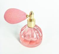 China Glass Consmetic containers 100ml air bag spray ball shape glass perfume bottle for sale