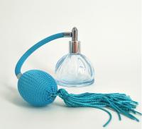 China Glass Consmetic containers 100ml air bag spray ball shape glass perfume bottle for sale