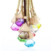 China Essential Oil Diffuser Aromatherapy Air Freshener Colorful Glass Empty Car Perfume Bottle for sale