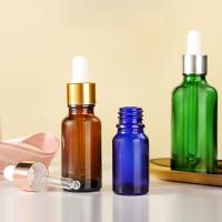 China Hair Oil Glass Cosmetic Containers Rose Gold Dropper Bottle Transparent OEM for sale