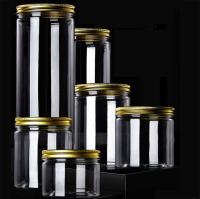 China 100ml 85mm Dia Clear Plastic Storage Jars Container Food Grade for sale