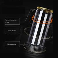 China 100ml 85mm Dia Clear Plastic Storage Jars Container Food Grade for sale