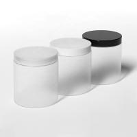 China 250g Plastic Cosmetic Jars With Lids Frosted Containers Aluminium Screw Cap for sale