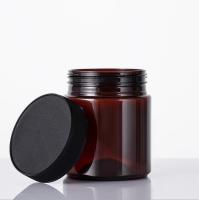 China 4 Oz Amber PET Plastic Jars BPA Free With Pressure Sensitive Gasket for sale