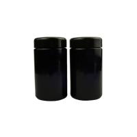 China Leakproof Glass Black Cosmetic Jars 8.8oz 35oz for sale