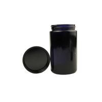 China Leakproof Glass Black Cosmetic Jars 8.8oz 35oz for sale