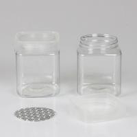 China Odorless Square Clear Plastic Containers 17.6oz Dried Fruit Scented Tea 1000pcs for sale
