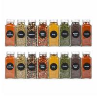 China 2.8*2.8*10.5cm Transparent Glass Jars 4oz Square Glass Spice Jars Condiment for sale