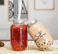 China 330ml 650ml  Plastic Bottles PLA PET Bubble Tea Juice U Shaped for sale