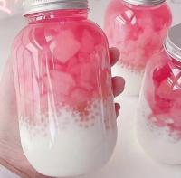 China 330ml 650ml  Plastic Bottles PLA PET Bubble Tea Juice U Shaped for sale
