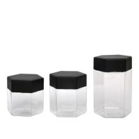 China 180ml 215ml Hexagon Transparent Plastic Pet Jar For Food Packaging Recycling for sale