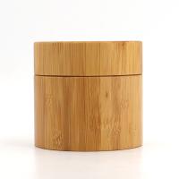 China ODM Plastic Jar Bamboo Lid Canisters 200g 100g With Silk Screen Printing for sale