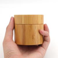 China ODM Plastic Jar Bamboo Lid Canisters 200g 100g With Silk Screen Printing for sale