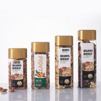 China 2.4in Square Clear Plastic Storage Jars 250g Dry Fruit Leisure Food Moisture Proof for sale