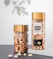 China 2.4in Square Clear Plastic Storage Jars 250g Dry Fruit Leisure Food Moisture Proof for sale