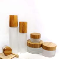 China Frosted Glass Cream  Cosmetic Jars 0.35oz To 3.5oz Sprayer Pump for sale