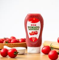 China 450g Tomato Sauce Ketchup hot chocalate jam Plastic Seasoning Bottles Ketchen Squeeze bottle for sale