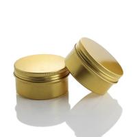 China Rose Gold Cream Aluminum Cosmetic Jar 5ML-250ML for sale