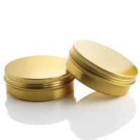 China Rose Gold Cream Aluminum Cosmetic Jar 5ML-250ML for sale