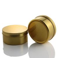 China Rose Gold Cream Aluminum Cosmetic Jar 5ML-250ML for sale