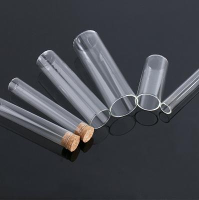 China SGS High Borosilicate Glass Storage Bottles Flat Bottom Test Tube 1.2mm for sale