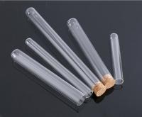 China SGS High Borosilicate Glass Storage Bottles Flat Bottom Test Tube 1.2mm for sale