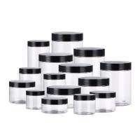 China Clear Food Container Plastic Storage Jars 4oz 8oz With Plastic Lid Metal Lid for sale